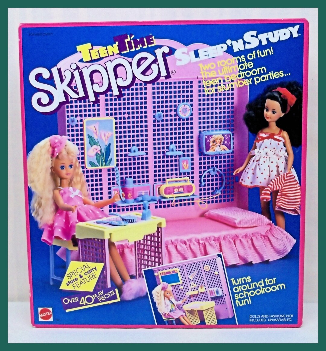 1988 Teen Time Skipper Sleep 'n Study Play Set HTF/NRFB - Etsy