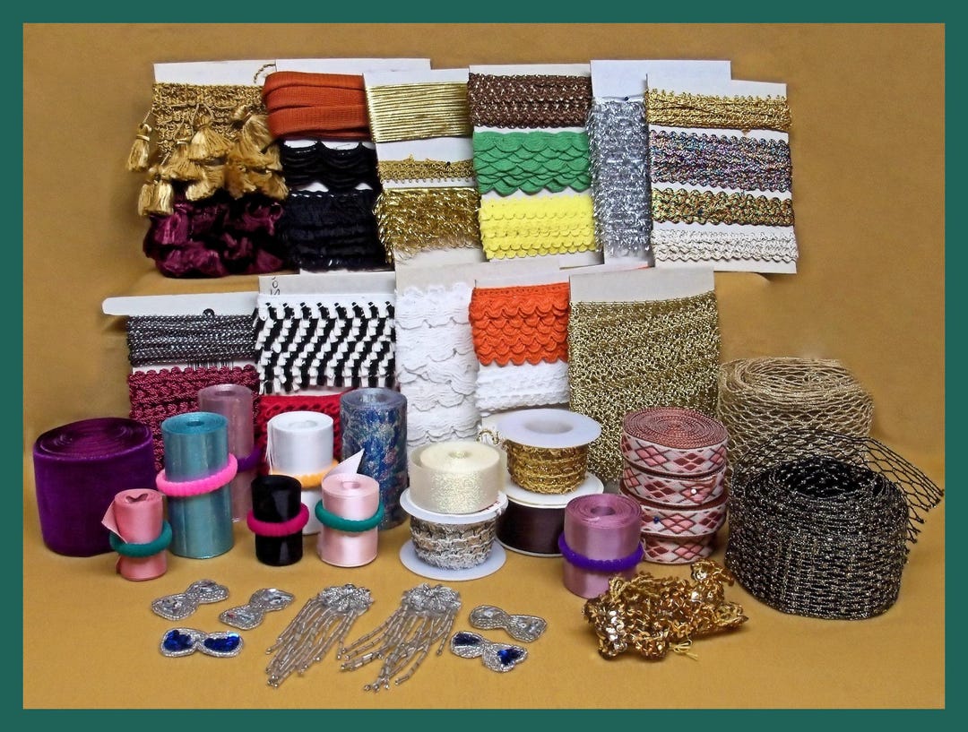 Large Lot ** Vintage Decorative Braids - Ribbon - Lace - Rik Rak ...