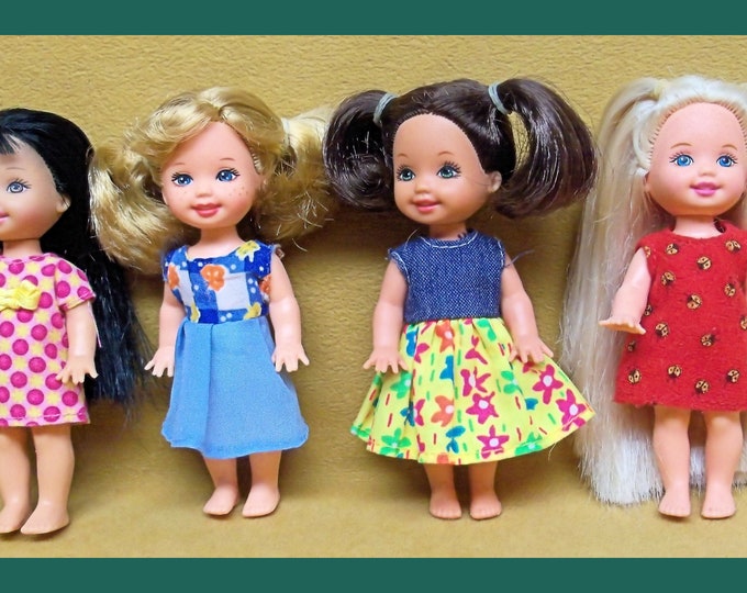 Four [4] Adorable Kelly Dolls by Mattel - Barbie Dolls' Little Sisters ...