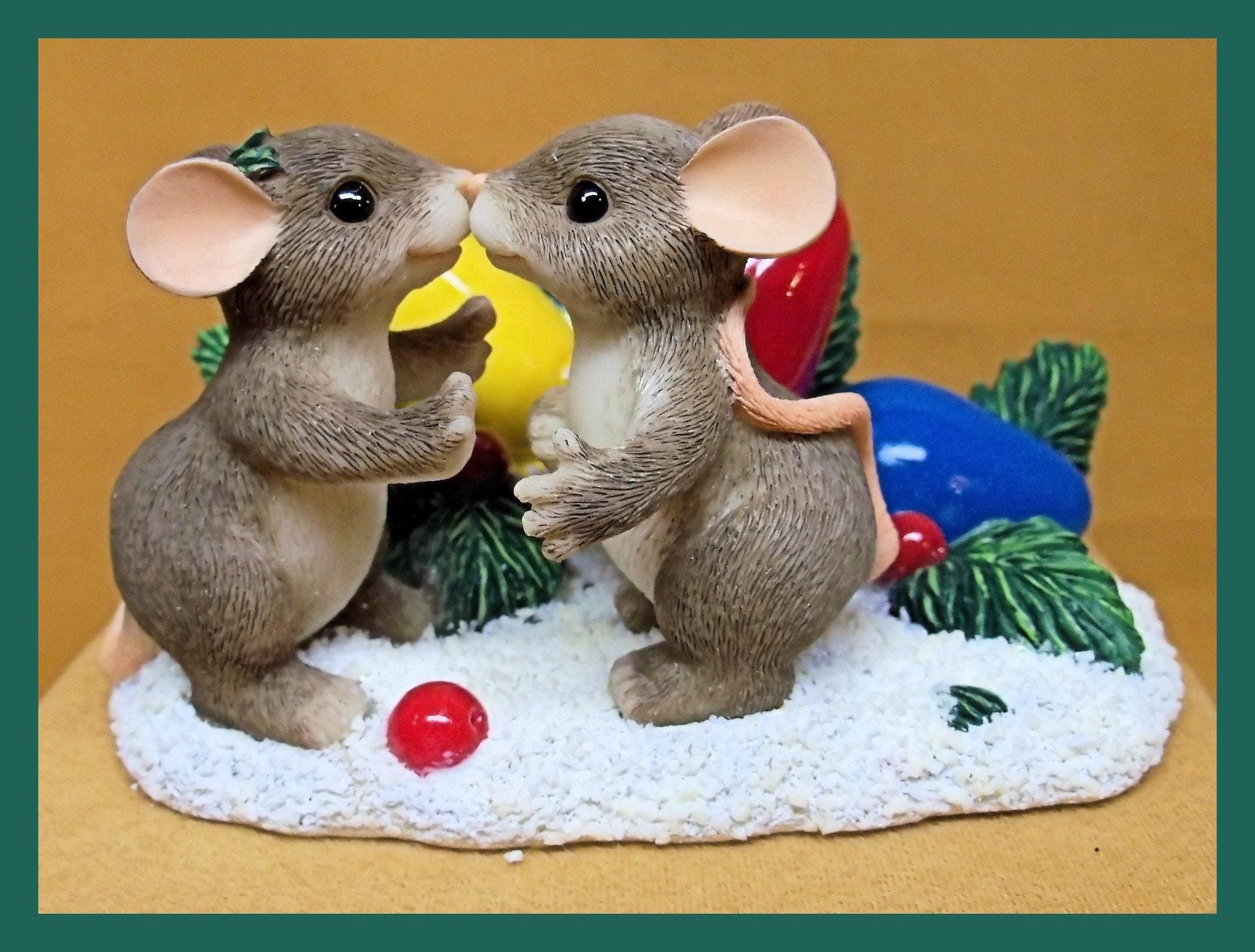 Fitz and Floyd Charming Tails KISS-MAS LIGHTS Limited Edition 87/205 ...