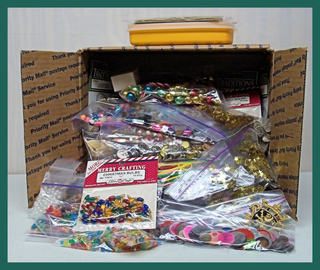 A Huge Collection of Crafting Pieces, Sequins, Rhinestones, Beads, Etc ...