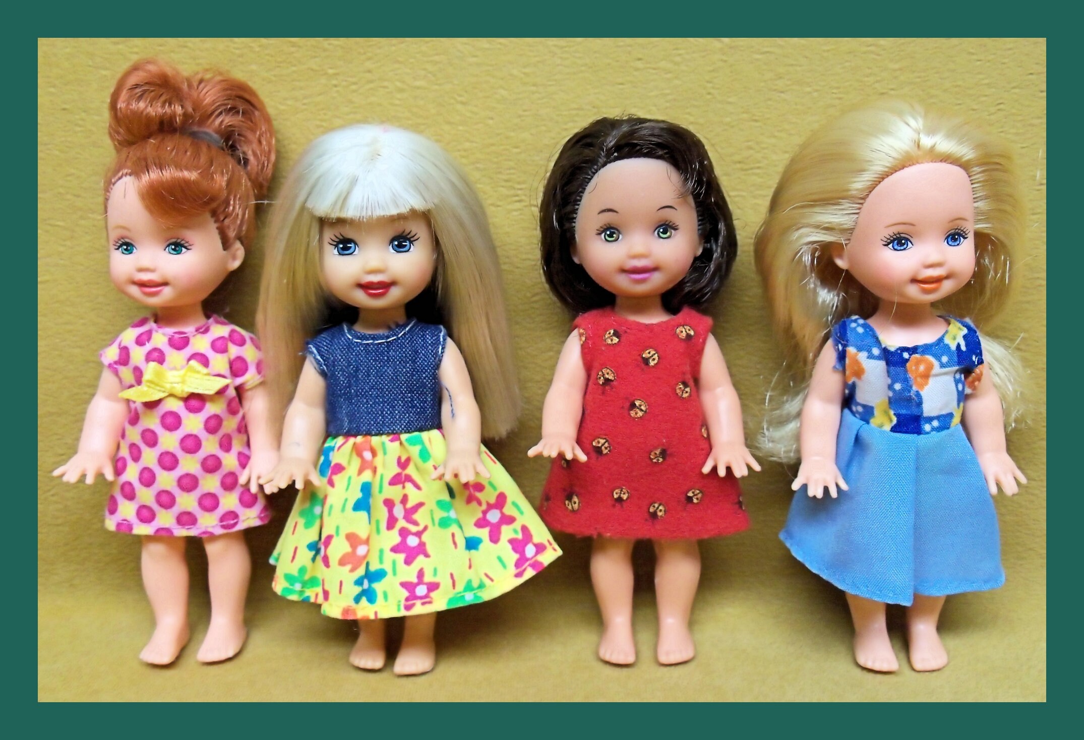 Four 4 Adorable Kelly Dolls by Mattel Barbie Dolls' Little Sisters so ...