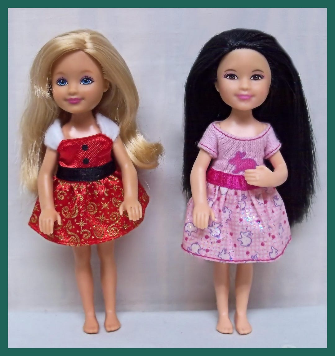 Two Mattel Chelsea Dolls – Blonde & Brunette, Barbie Little Sisters - Etsy