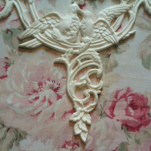 NEW! Flexible Floral Doves Scroll Large Center Furniture Applique ...