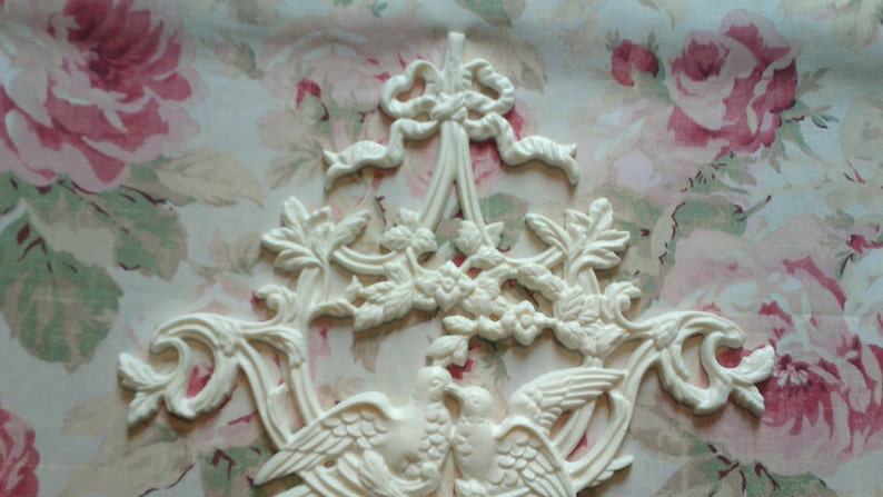 NEW! Flexible Floral Doves Scroll Large Center Furniture Applique ...