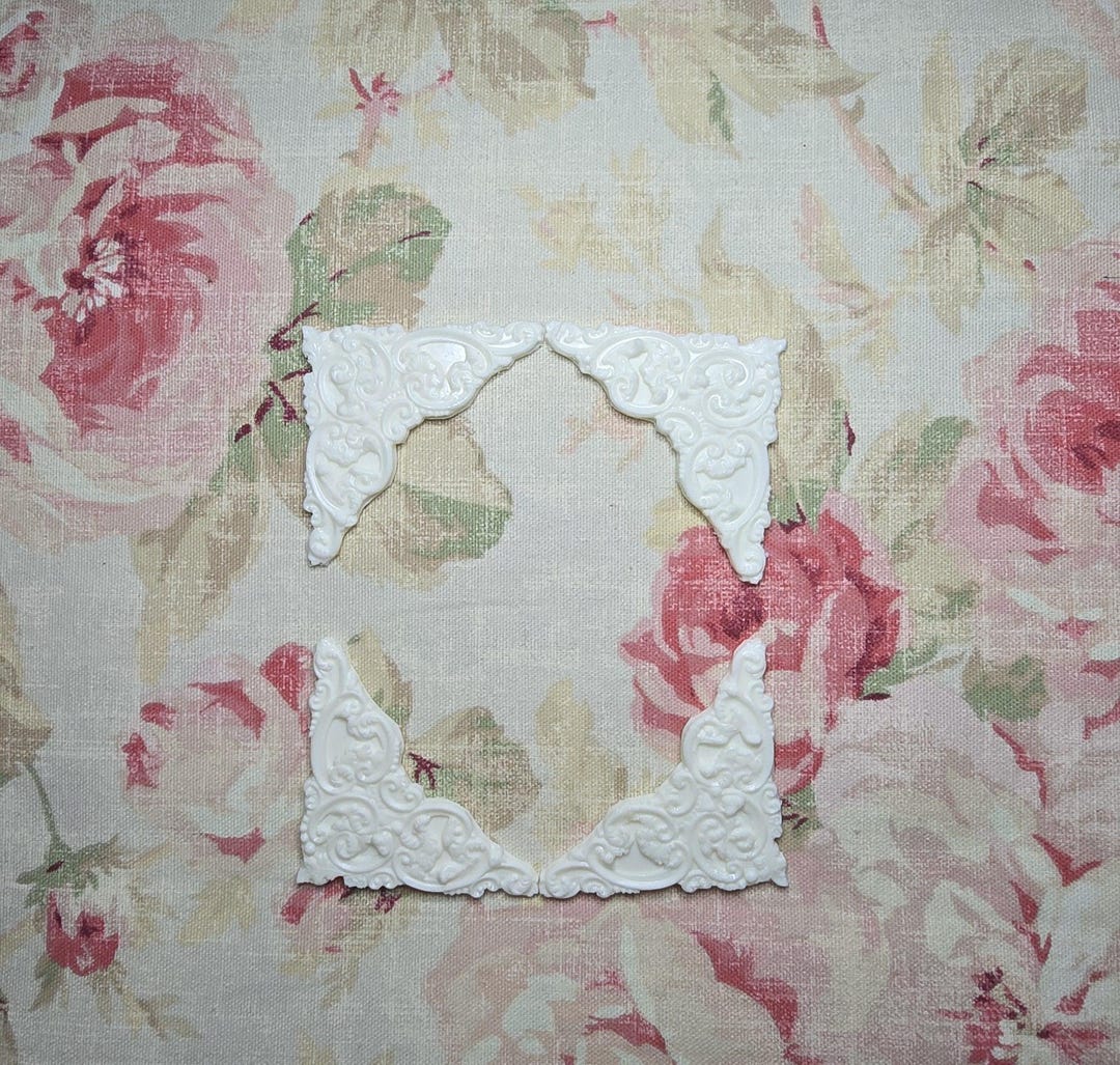 Shabby and Chic Flexible Rococo Corners (4 Pcs) Furniture Appliques ...