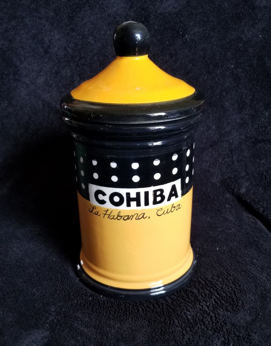 Rare Vintage Handmade Ceramic Cohiba Humidore Jar - Etsy