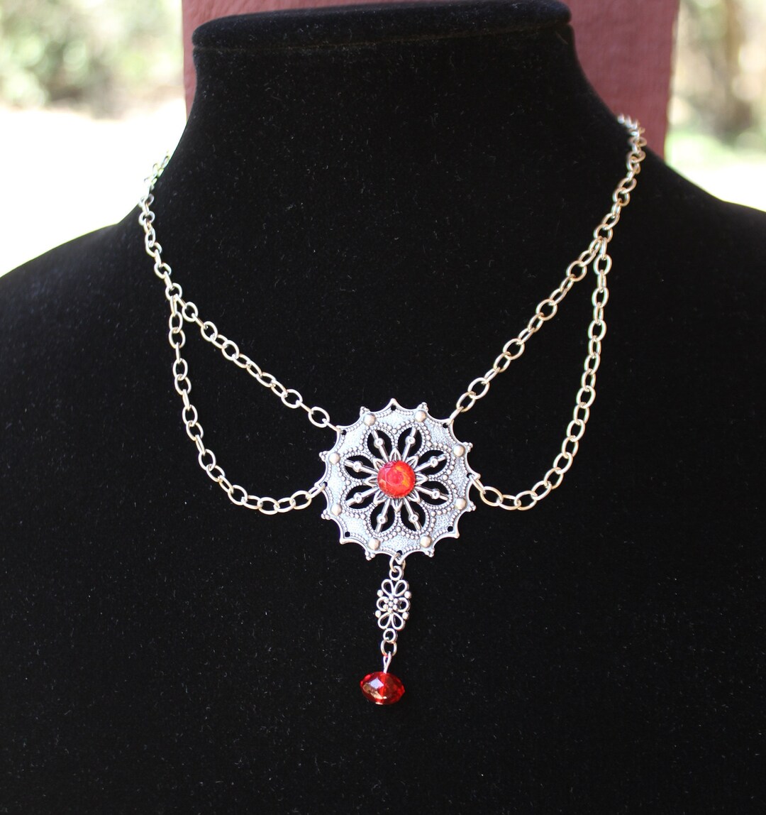 Red Stone Drop - Etsy