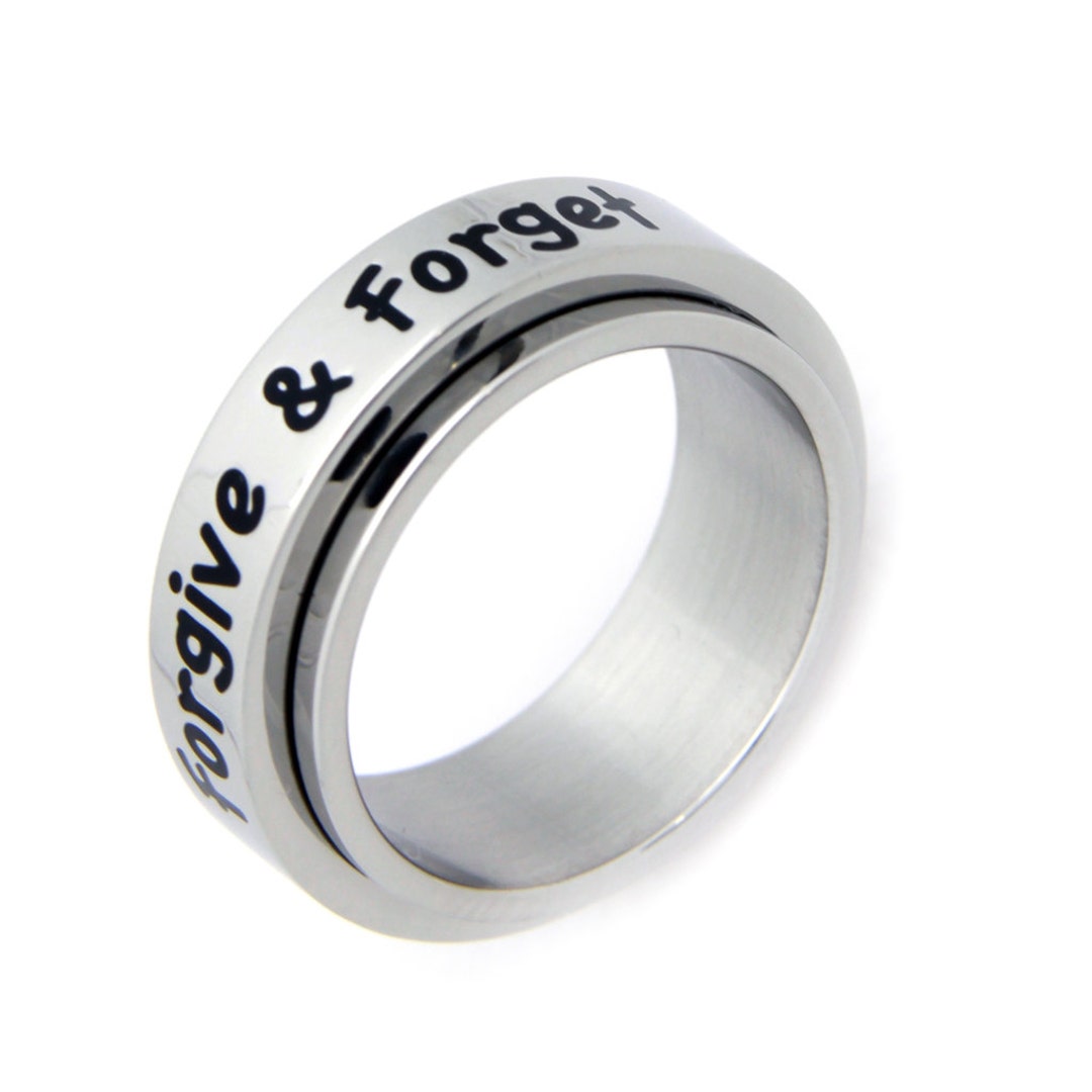 Forgive & Forget Stainless Steel Spinner Ring - Etsy