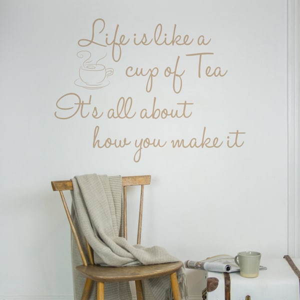 Tea Cup Wall Decal - Etsy