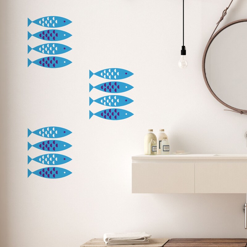 Bathroom Fish Stickers - Etsy