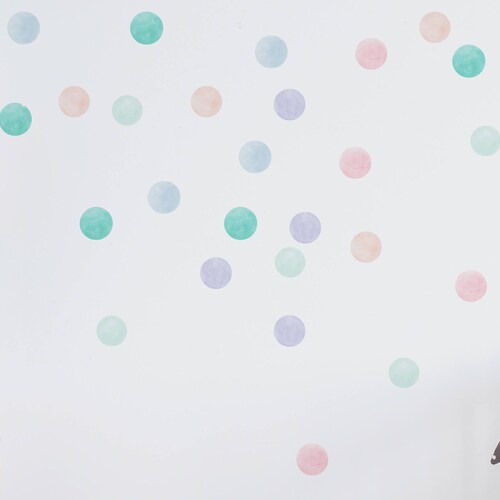 Small Pastel Watercolour Confetti Dots Wall Stickers - Etsy