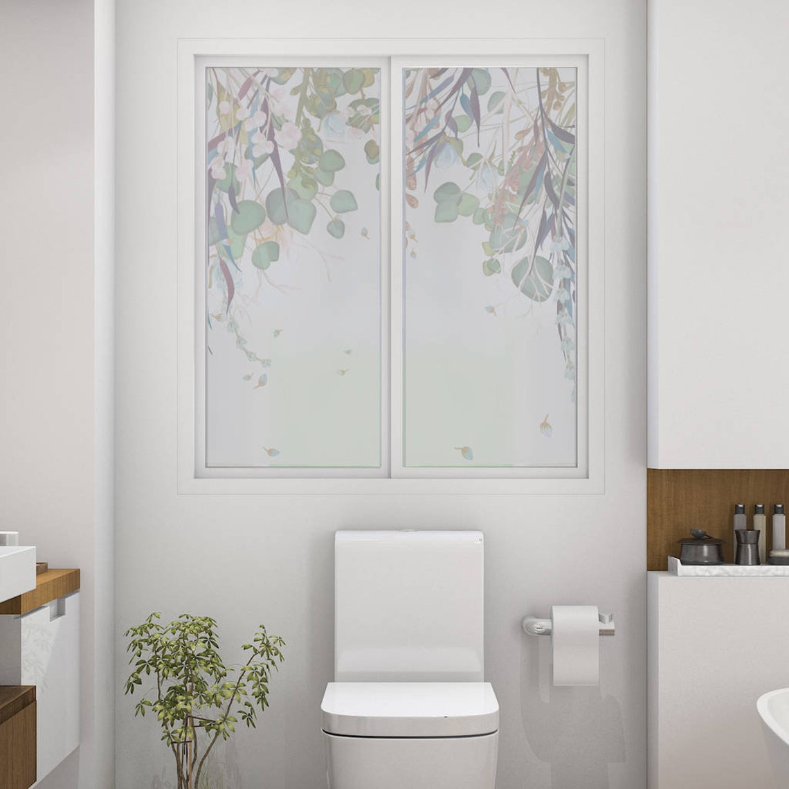 Bespoke Falling Leaves Frosted Window Film - Etsy UK