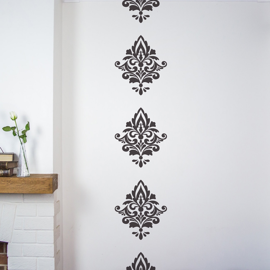 Damask Wall Stickers - - Wall Stickers - Wall Decoration - Wall Art ...