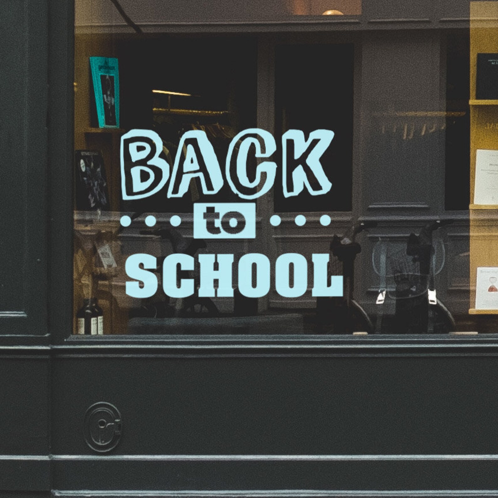 Back to School Retail Window Vinyl. Shop Sign Vinyl Sticker. Visual ...