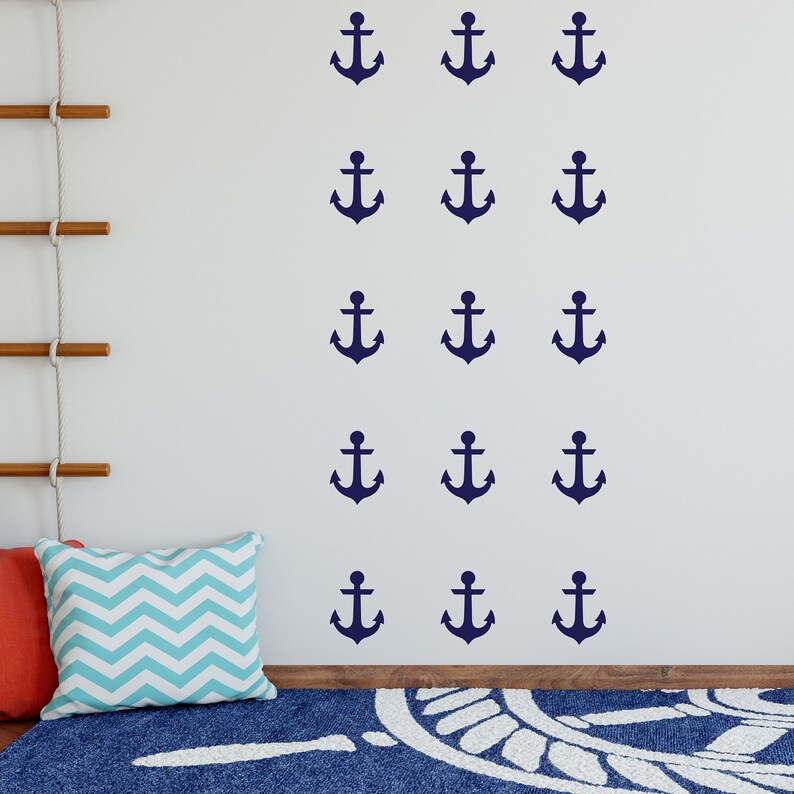 Anchor Wall Sticker. Nautical Home Decor Decals. Alternative - Etsy