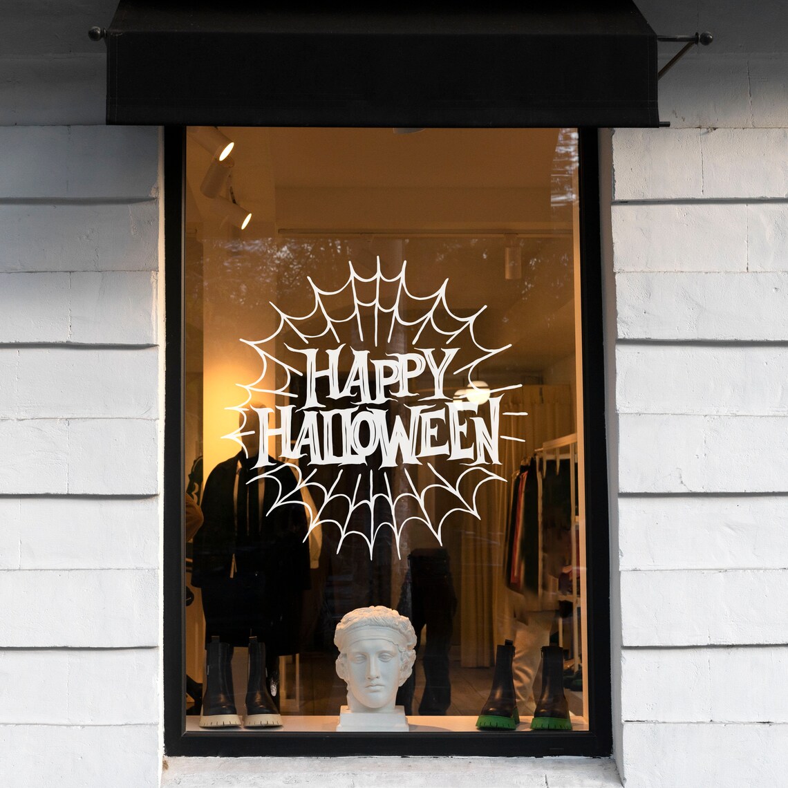 Happy Halloween Retail Window Vinyl. Shop Window Retail Graphics. Happy ...