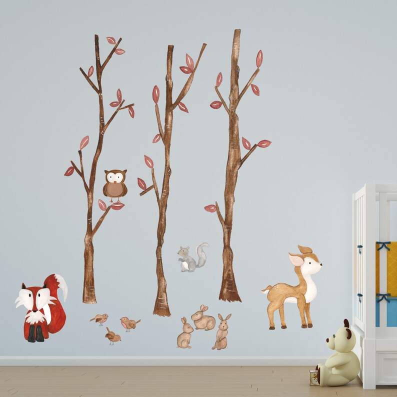 Forest Friends Wall Sticker Decals. Children's Bedroom & Nursery Wall ...