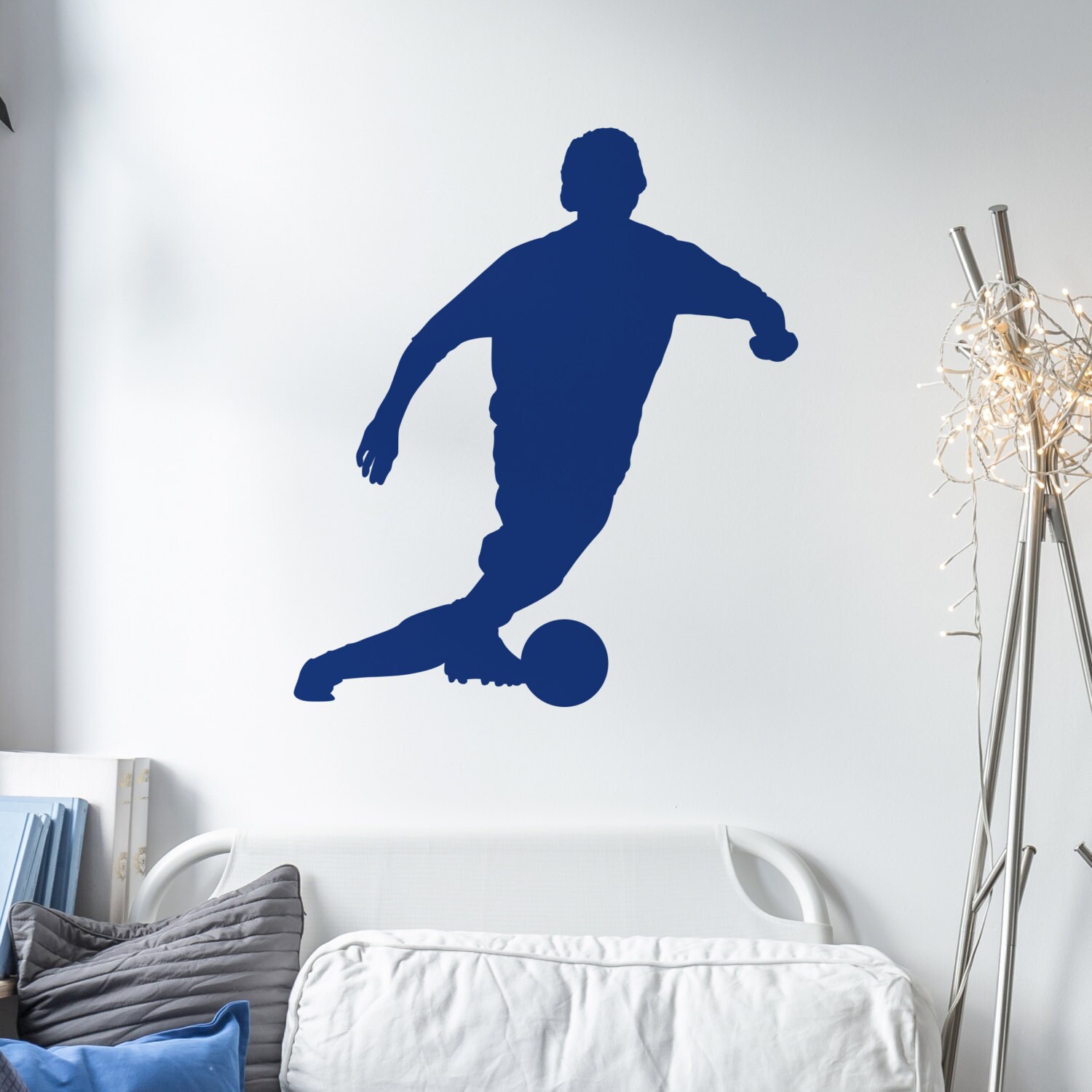 Footballer Player Wall Sticker. Sports Wall Art For | Etsy