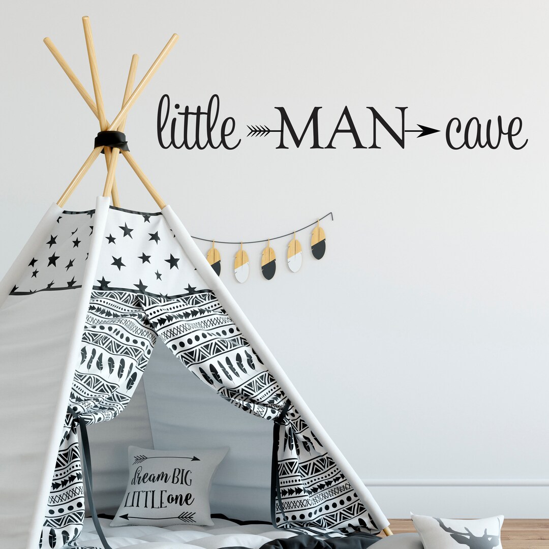 Little Man Cave Wall Sticker - Wall Decals - Wall Stickers - Stars ...