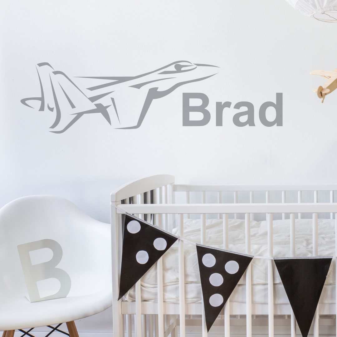Jet Name Wall Sticker - Decals - Wall Tattoo - Wall Art - Wall Quote ...