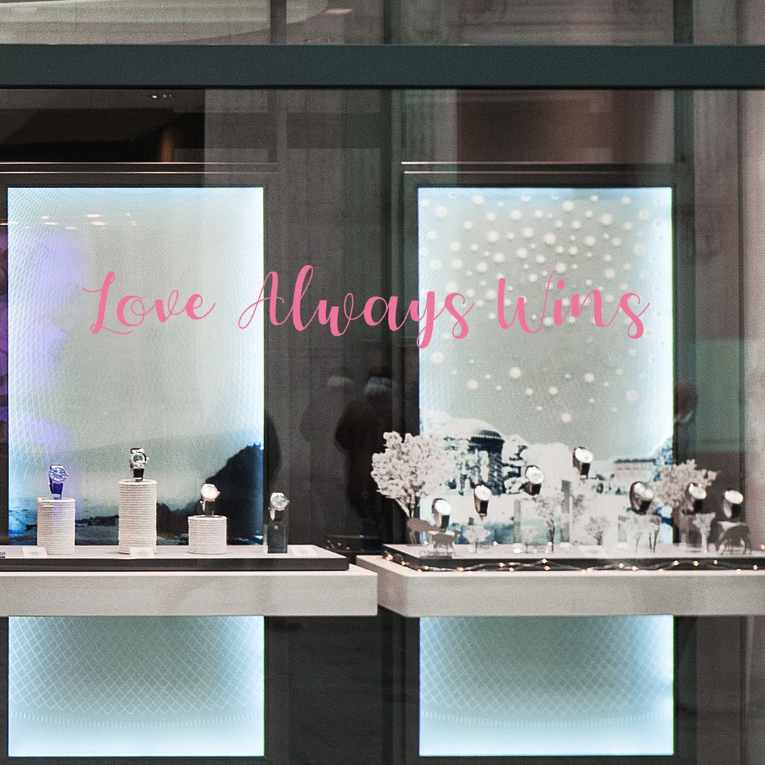 Love Always Wins Retail Shop Window Sticker Vinyl - Etsy