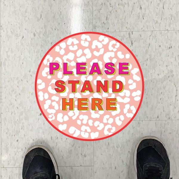 Stand Here Floor Sticker - Etsy