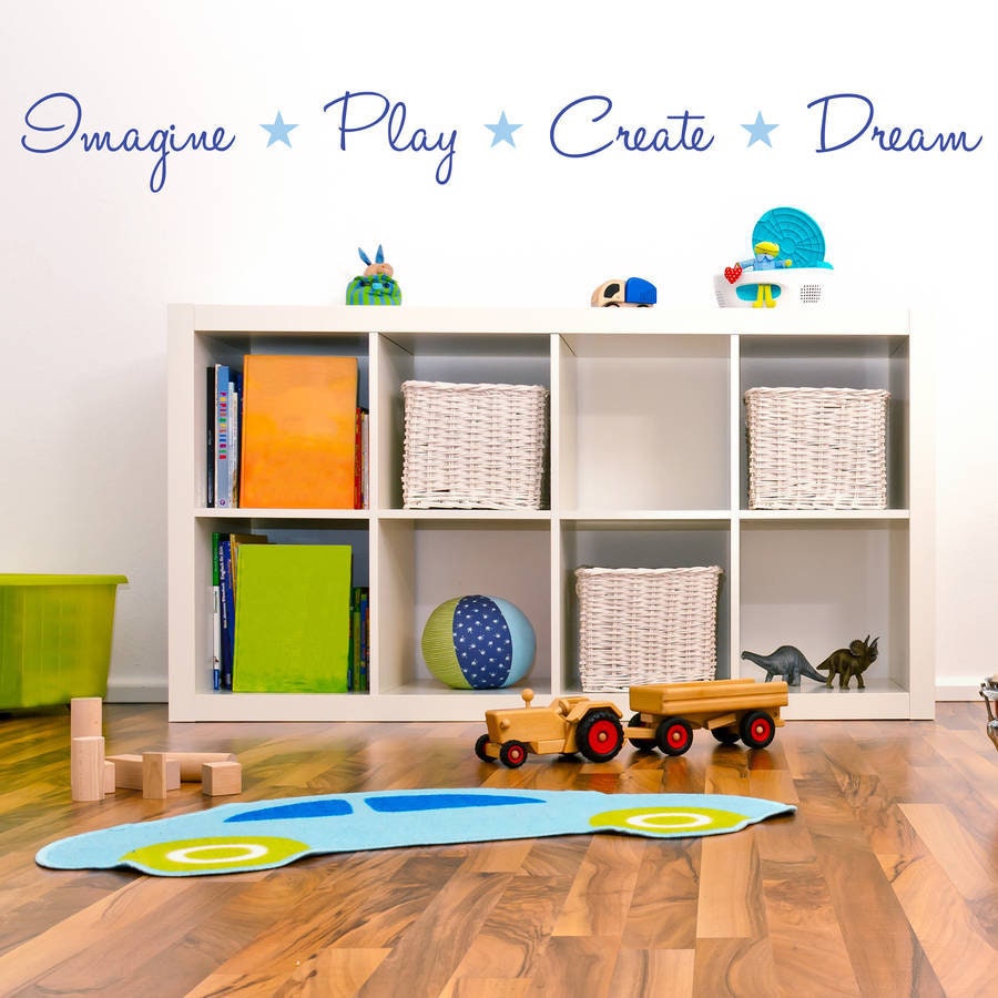 Imagine Play Create Dream Quote Wall Sticker for - Etsy UK