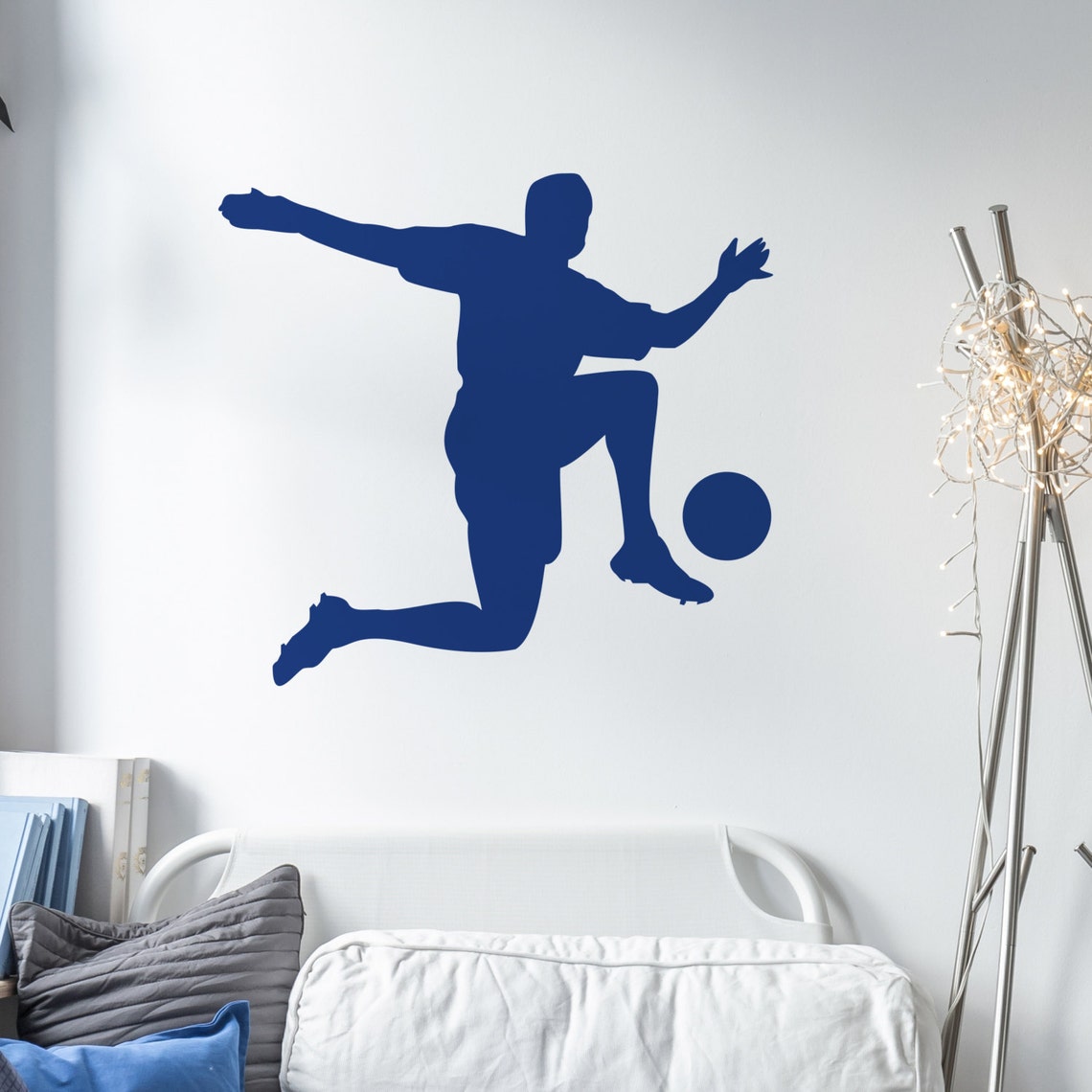Footballer Player Wall Sticker. Sports Wall Art For | Etsy