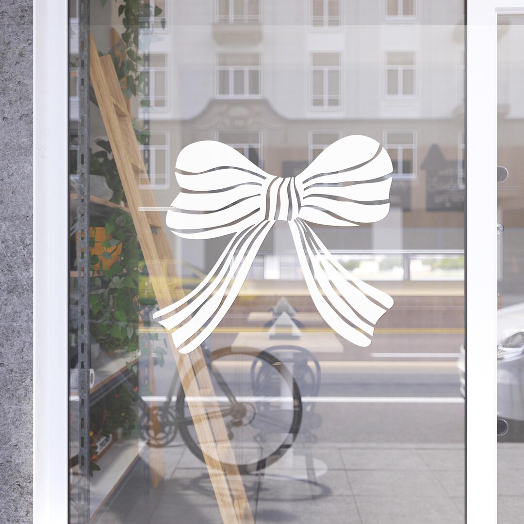 Large Bow Retail Window Sticker - Etsy