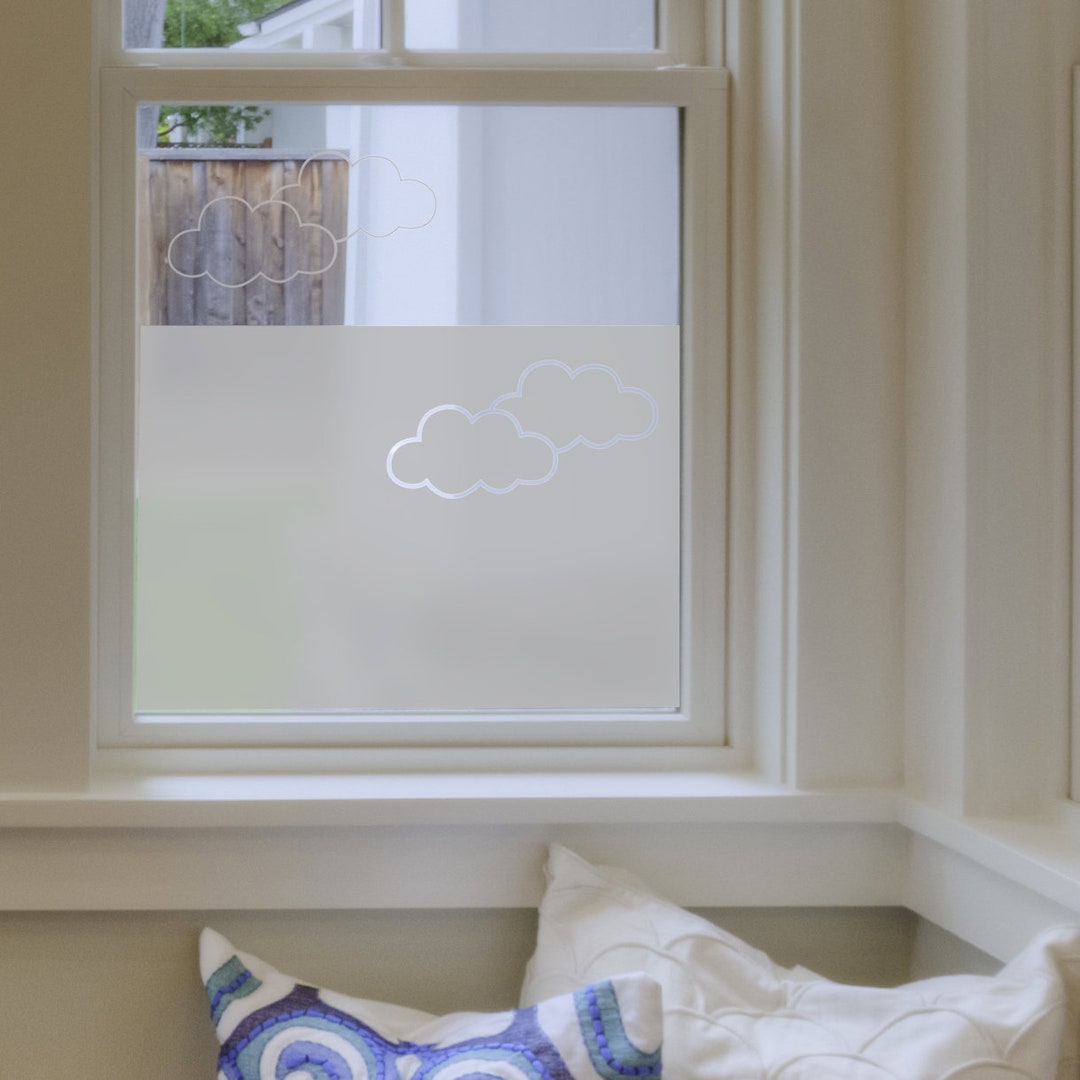 Frosted Window Film - Clouds - Bathroom Windows - Vinyl for Windows ...