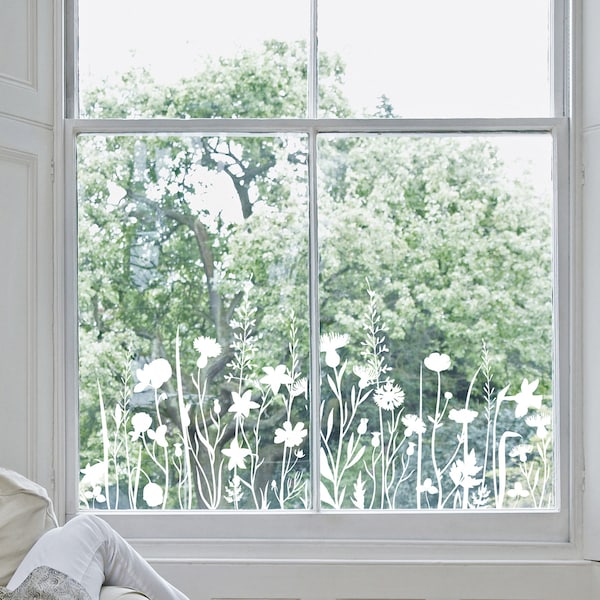 Floral Window Sticker - Etsy