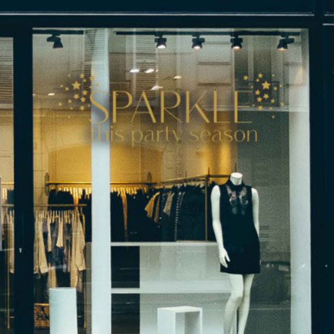 Sparkle This Party Season Retail Window Vinyl. Festive Shop - Etsy