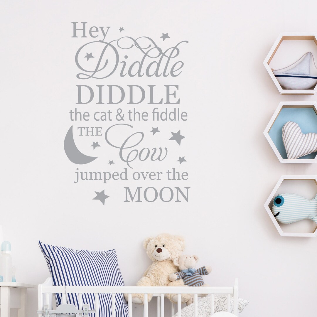 Hey Diddle Diddle the Cat and the Fiddle - Wall Sticker - Wall Sticker ...
