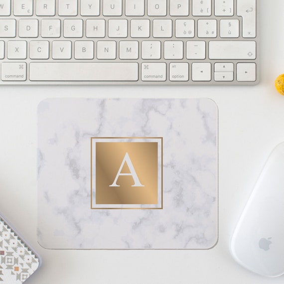 Mouse Mat Marble print Mouse Pad Personalised Mouse Mat | Etsy