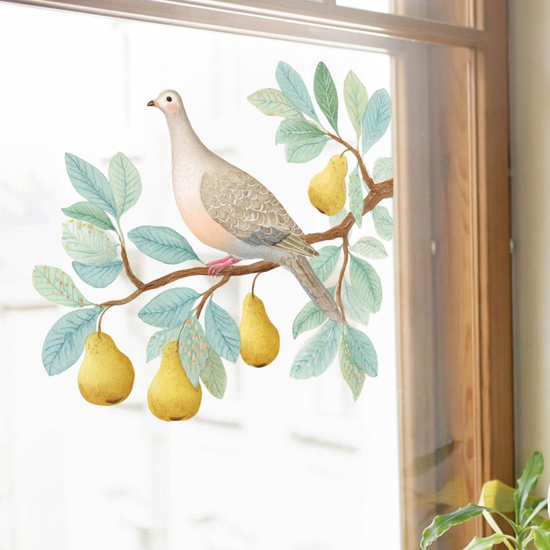 Partridge in a Pear Tree Wall and Window Sticker - Etsy