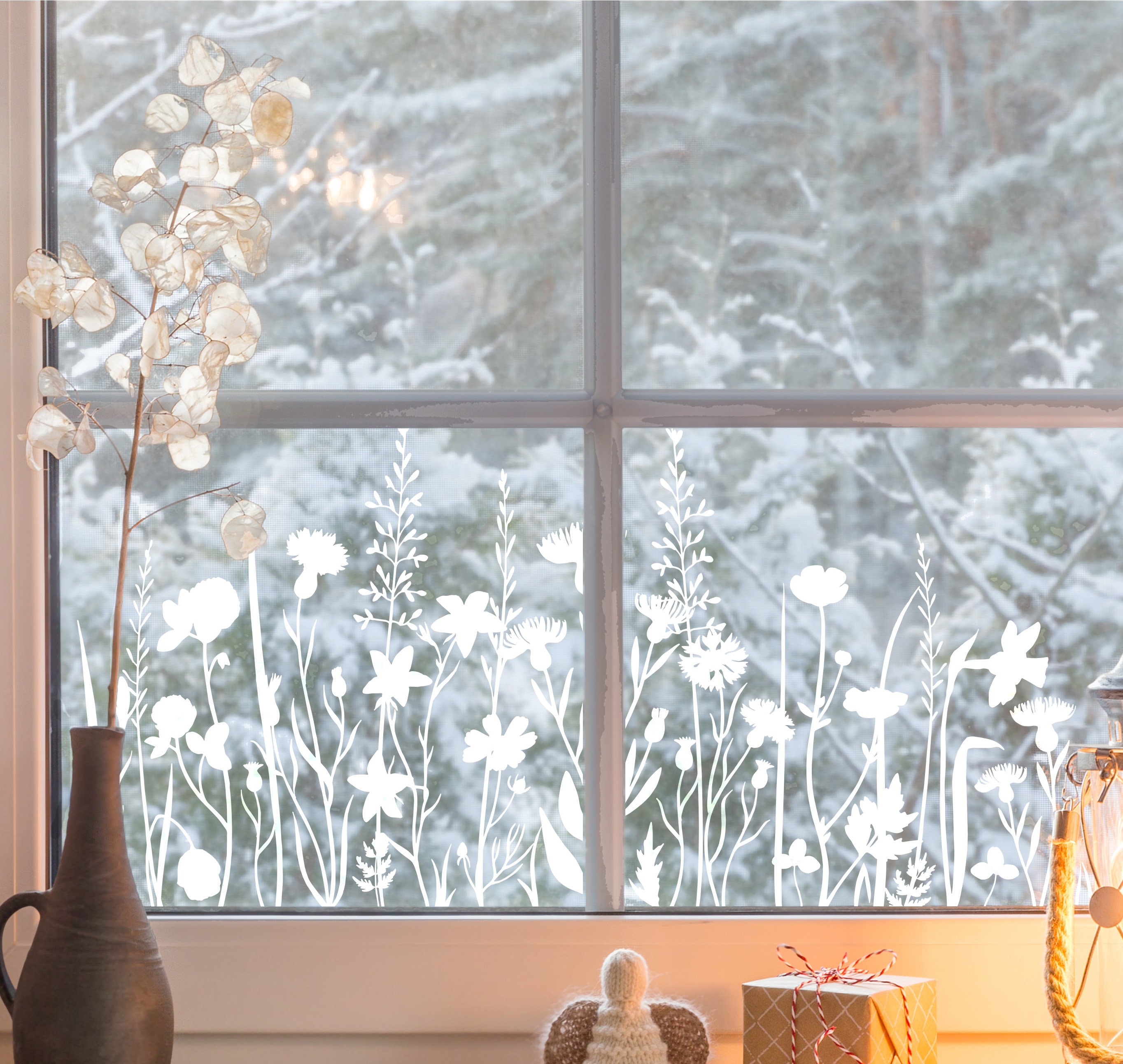 Meadow Flowers Double Sided Window Sticker - Etsy Australia