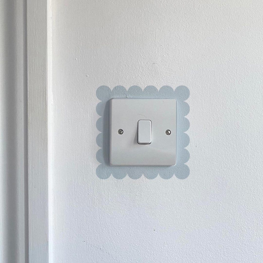 Scallop Border Light Switch Sticker | Plug Socket Vinyl Decal | Nursery ...