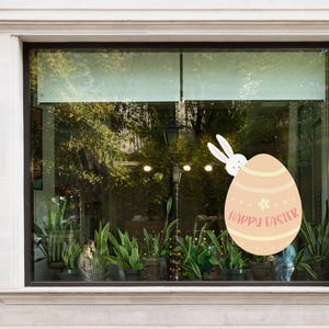 Easter Bunny Egg Retail Window Vinyl - Etsy