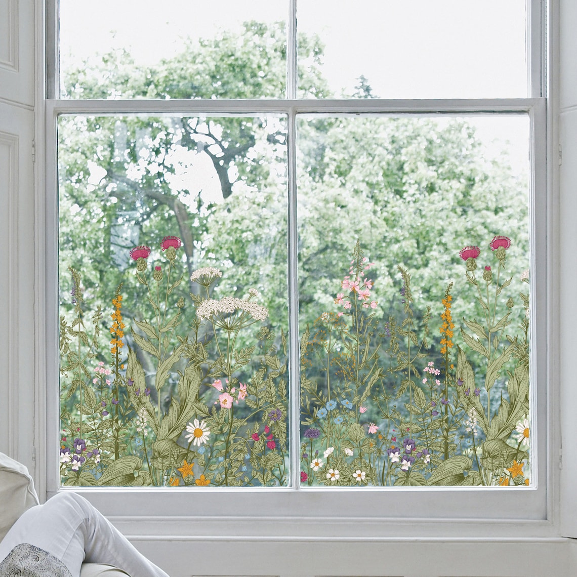 Wild Flowers Double Sided Window Sticker - Etsy Australia