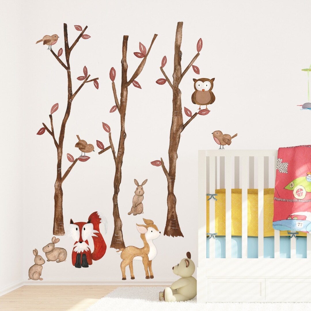 Forest Friends Wall Sticker Decals. Children's Bedroom & Nursery Wall ...
