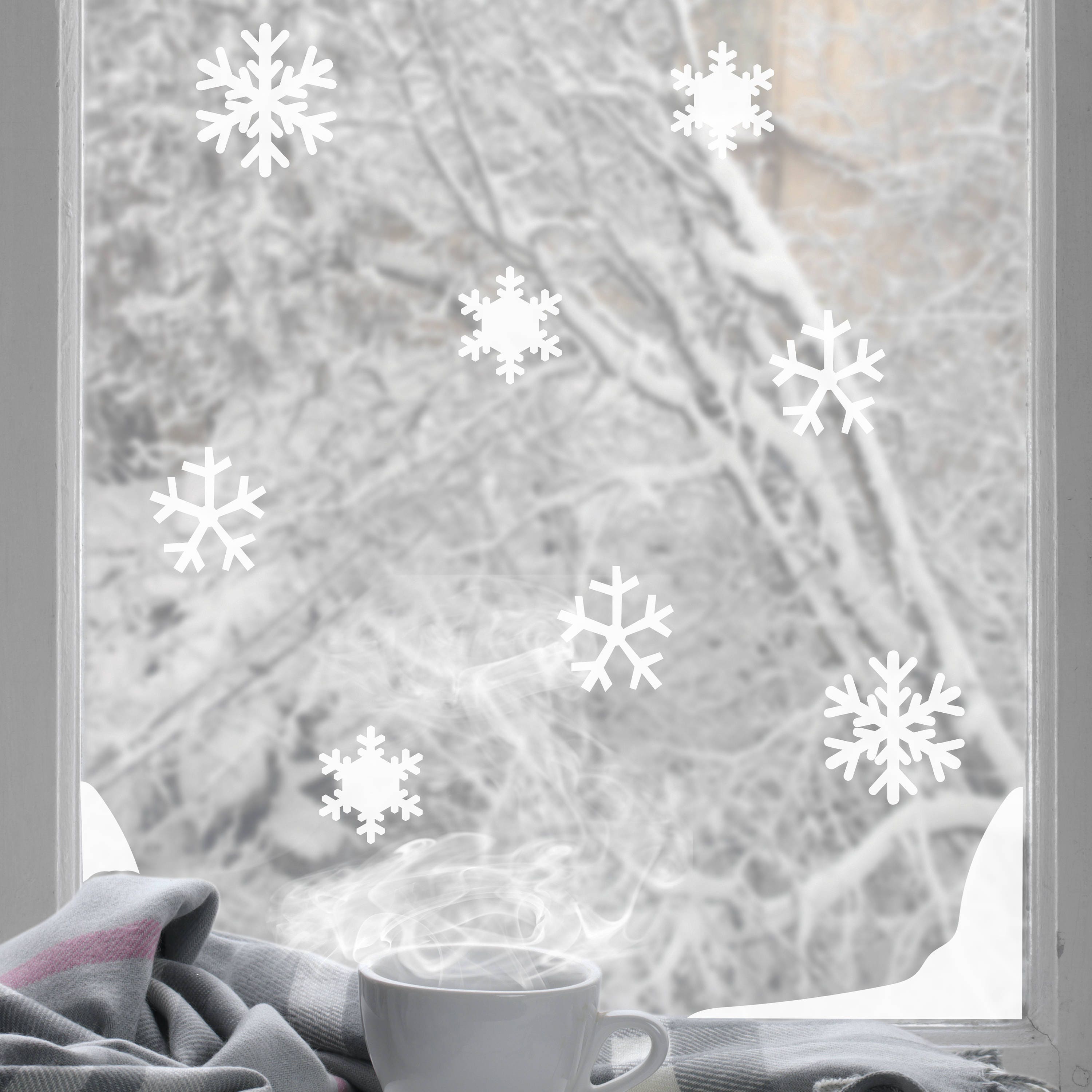 Home & Living Wall Decals & Murals Home Décor Snowflake window stickers ...