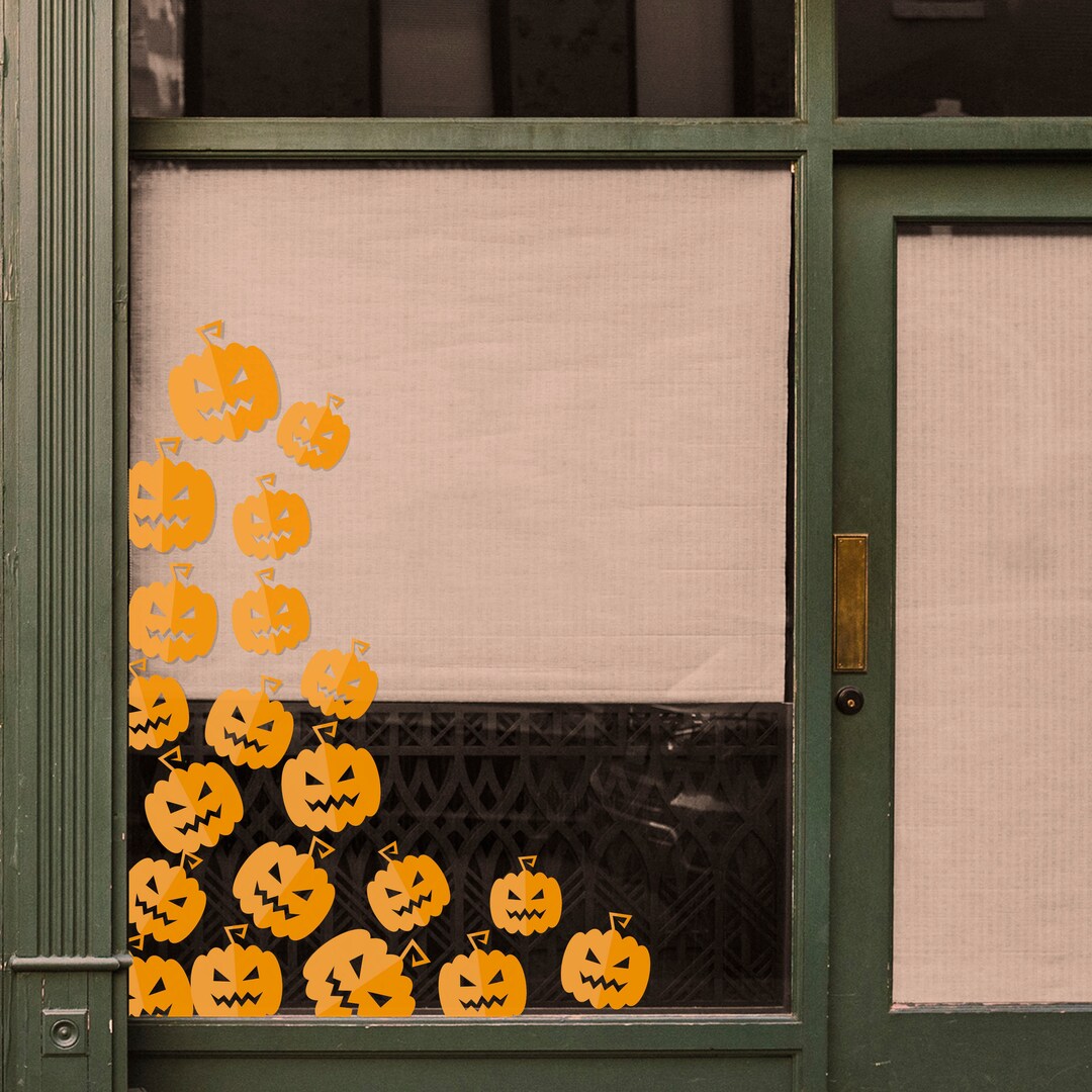 Pumpkin Tower Halloween Retail Vinyl Set - Shop Window Retail Graphics ...