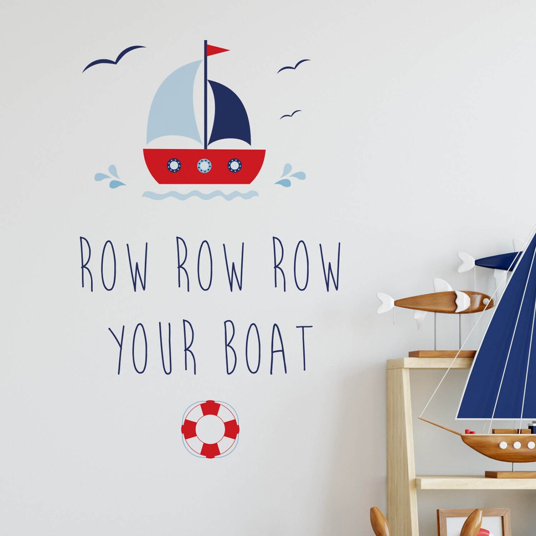 Row Row Row Your Boat Wall Sticker - Wall Stickers - Wall Decoration ...