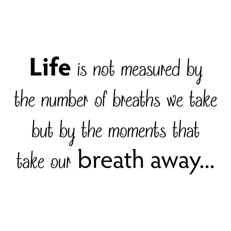 Life is Not Measure Wall Quote - Decals - Wall Tattoo - Wall Art - Wall ...