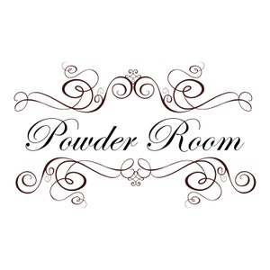 Powder Room Wall Sticker-decal-wall Sticker-wall Quote-bathroom-boudoir ...