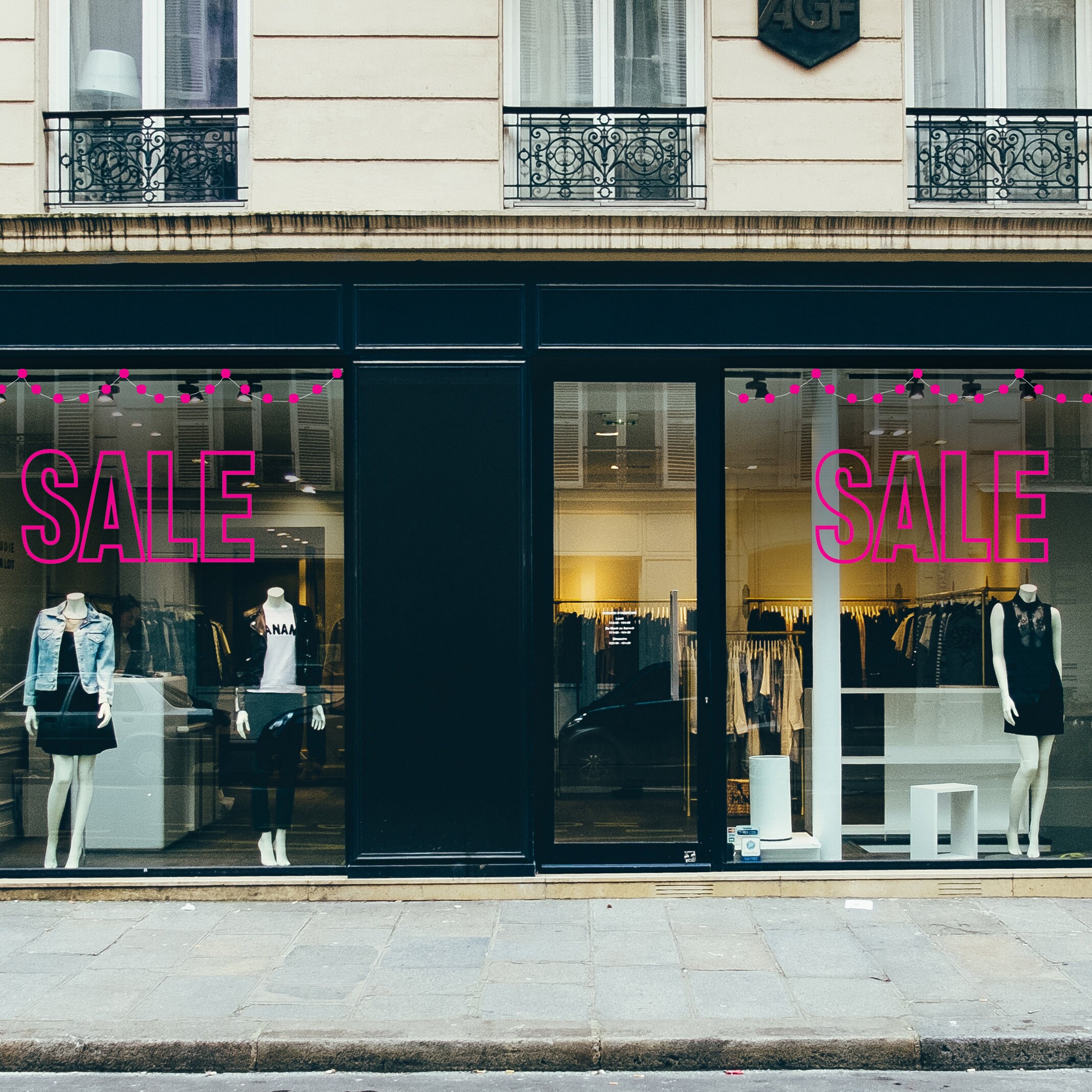 Outline SALE Retail Window Vinyl - Single Sale Sign – Shop Sign ...