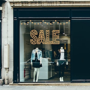 Name in Lights SALE Retail Window Vinyl - Single Sale Sign – Shop Sign ...