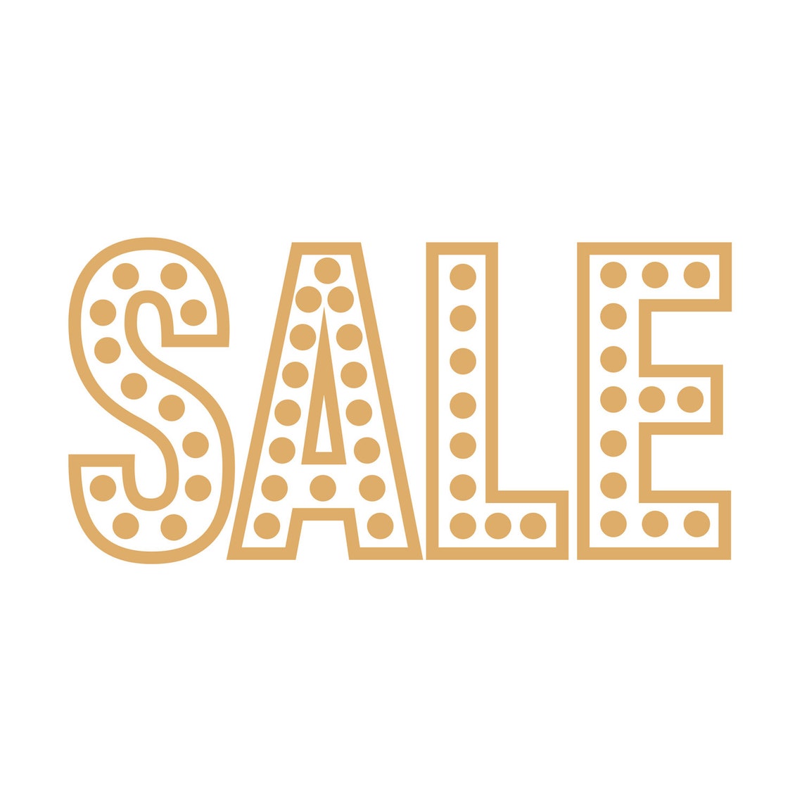Name in Lights SALE Retail Window Vinyl - Single Sale Sign – Shop Sign ...