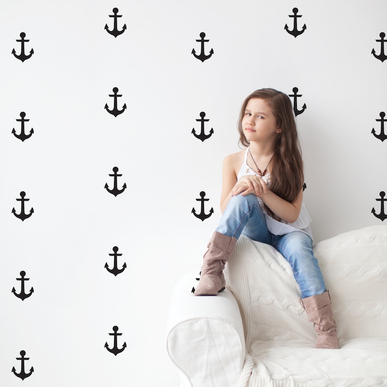 Anchor Wall Sticker. Nautical Home Decor Decals. Alternative - Etsy